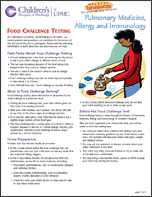 Food Challenge Testing | Children’s Hospital Pittsburgh